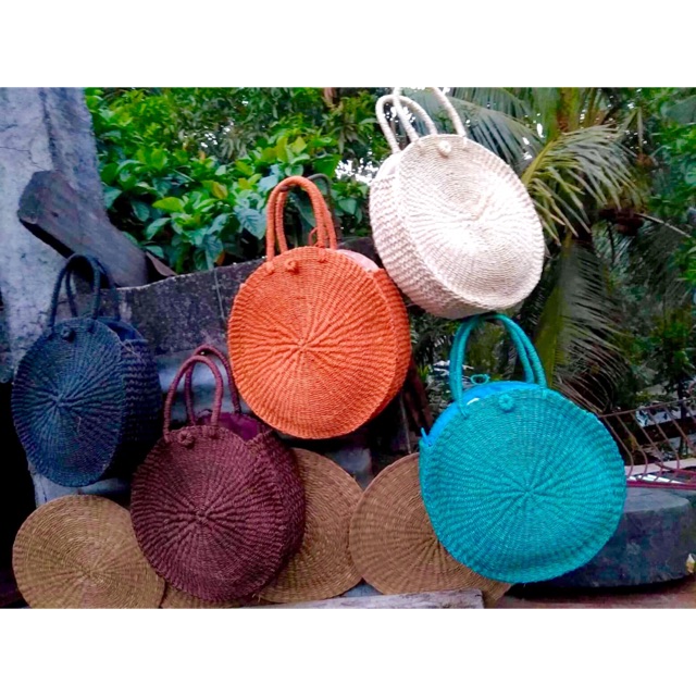 3330 ABABA ROUND BAGS w/ ABACA HANDLES | Shopee Philippines