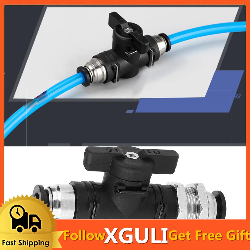 Xguli 8mm Pneumatic Push Quick Joint Connector Hand Valve Switch Tube ...