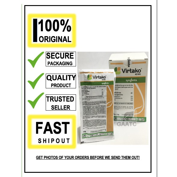 VIRTAKO 40 WG INSECT CONTROL 10 GRAMS (SOLD PER SACHET) | Shopee ...