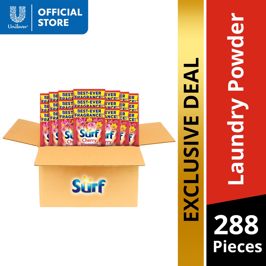 [Case Deal] Surf Cherry Blossom Laundry Powder Detergent 65g Sachet ...