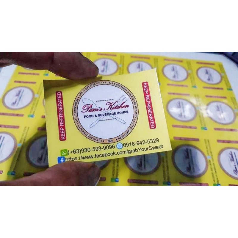 Sticker Label Printing Services(any size within A4 Sticker) | Shopee ...
