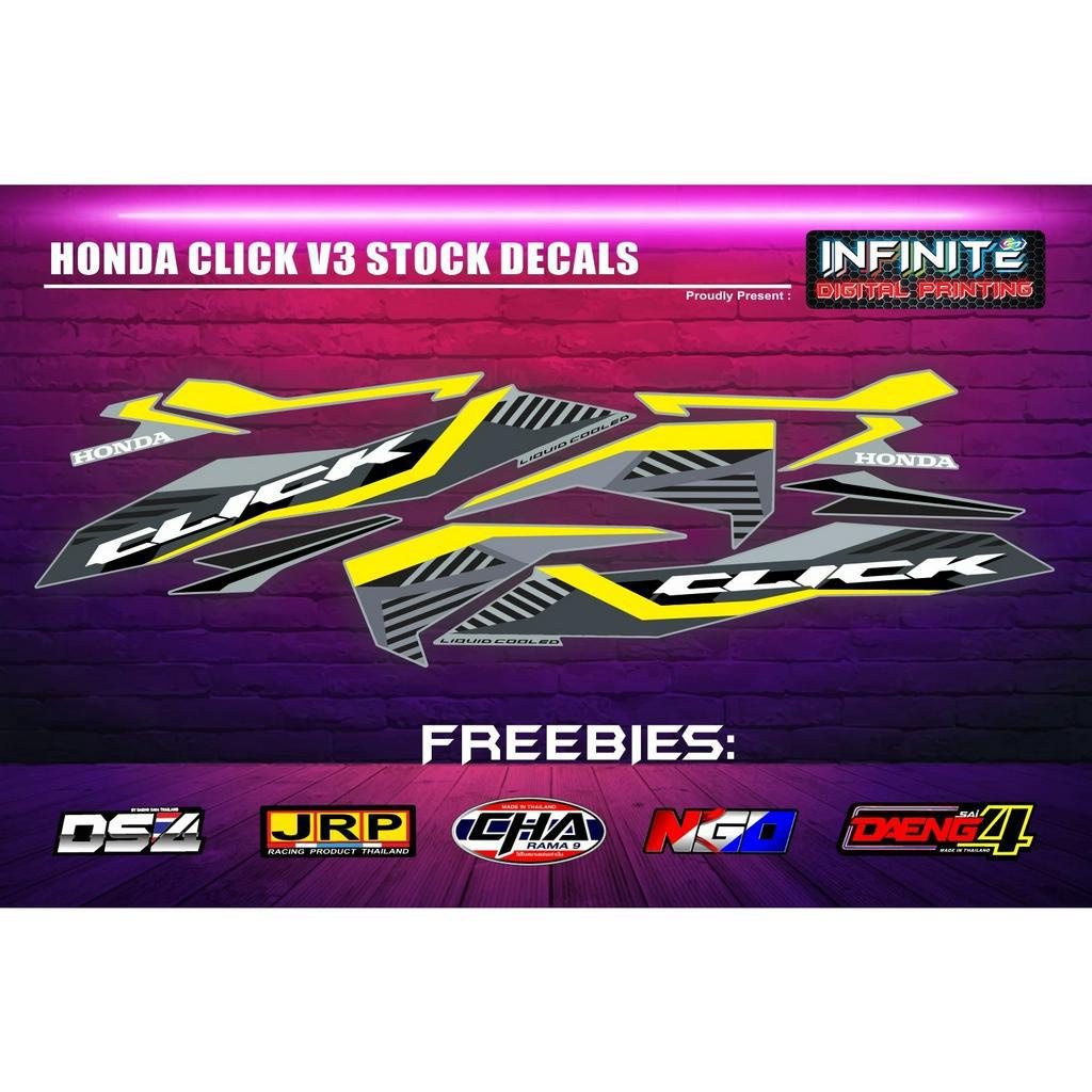 Honda Click 125i v3 stock decals sticker 2023 model | Shopee Philippines