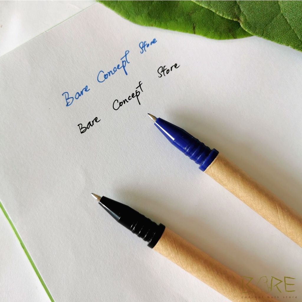 Kraft Paper Pen 0.5mm/ Blue Pen/ Black pen/Pen Biru/Pen Hitam/Eco ...