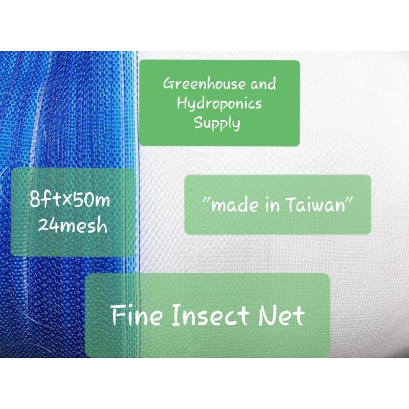 Super Fine Insect Net "8ft×50m and 100m" "lifetime uses" 'made in ...