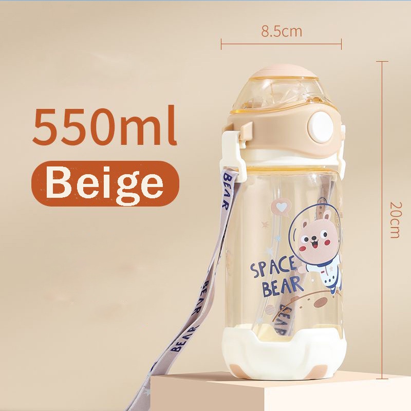 550ml Children Water Bottle Cartoon Kid Sipply Cup Portable Drinking Cup Baby Feeding Cup With ...