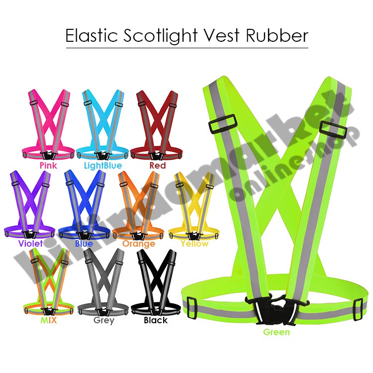 Elastic Scotlight Vest Rubber Vest Safety Project V Guard | Shopee ...