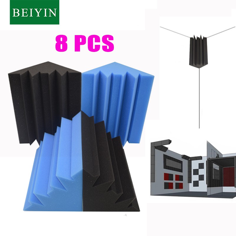 (8 Pack) Studio Acoustic Foam Bass Trap Sound Absorption Sponge Wall ...