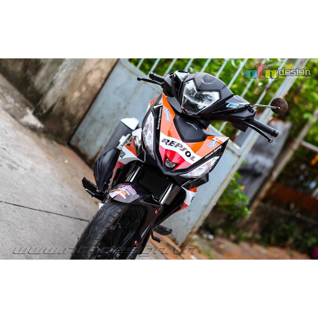 Removable Sticker for Winner V1 Repsol Model Orange White Red Extremely ...