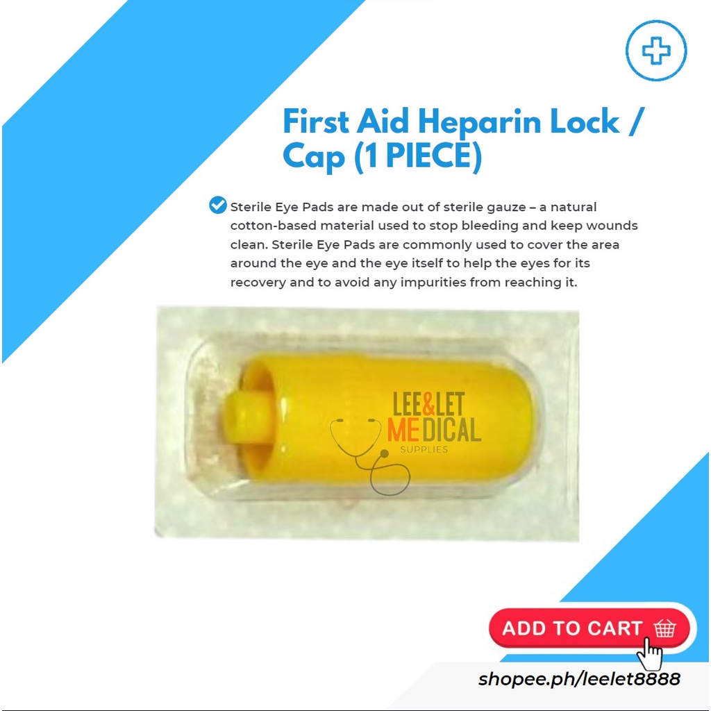 (L&L-J) First Aid Heparin Lock / Cap - Hep Lock / Hep Cap (1 PIECE ...