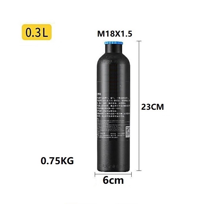 0.5L HPA Tank Air Bottle +1800Psi Output Regulator Valve Paintball PCP ...