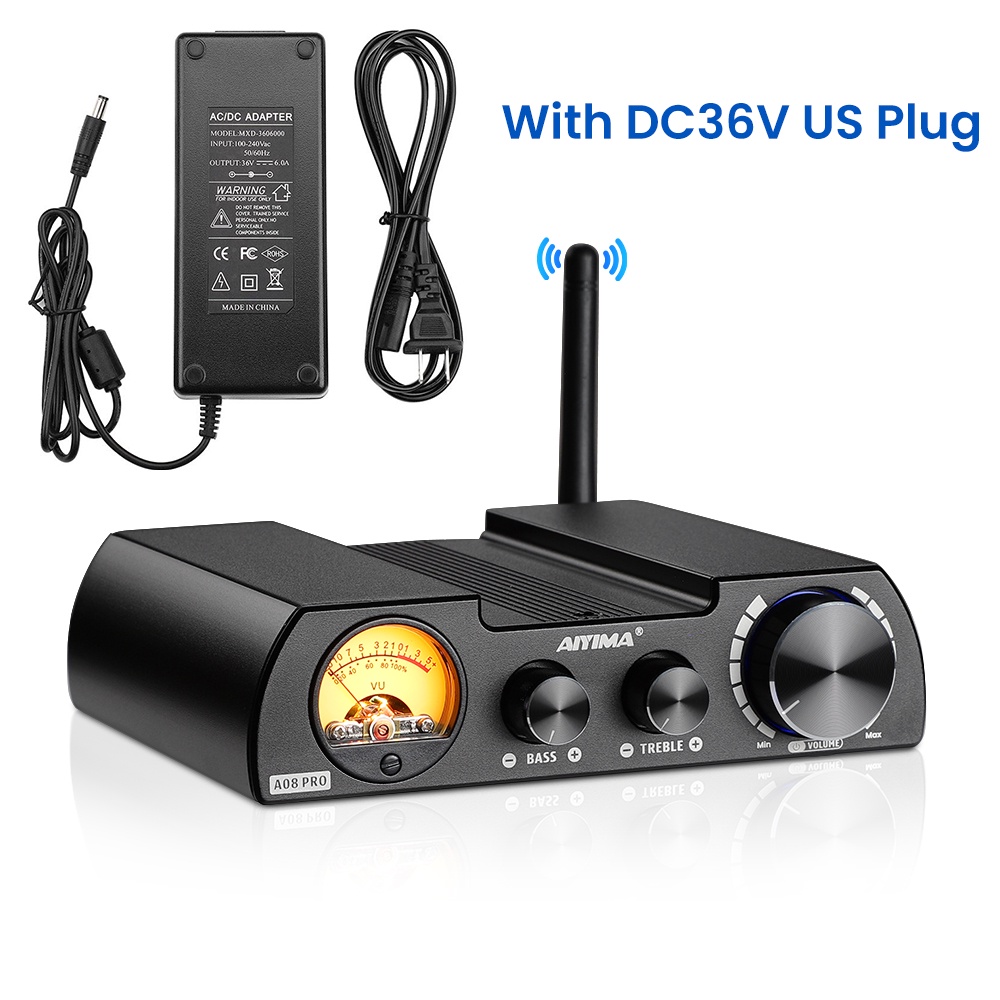 AIYIMA A08 Pro TPA3255 Power Amplifier 300Wx2 Bluetooth 5.0 Stereo ...