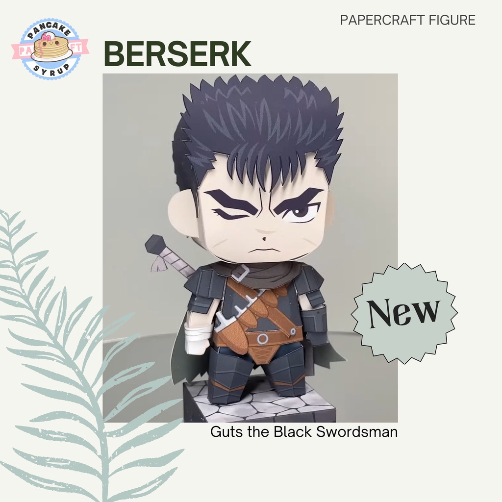 Chibi Figure Set Berserk Anime Papercraft (Read Description) Guts ...