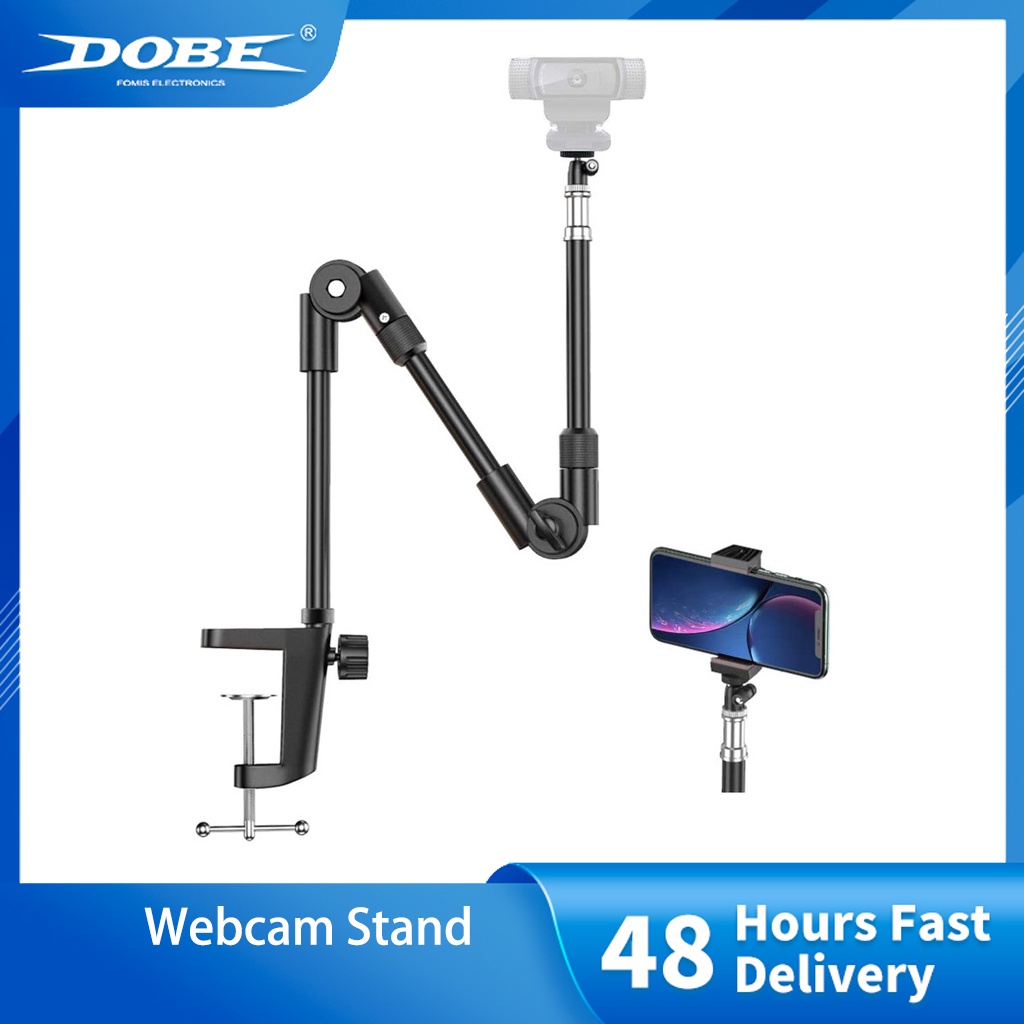 hL7B 25 Inch Foldable Flexible Gooseneck Cell Phone Clamp Table ...