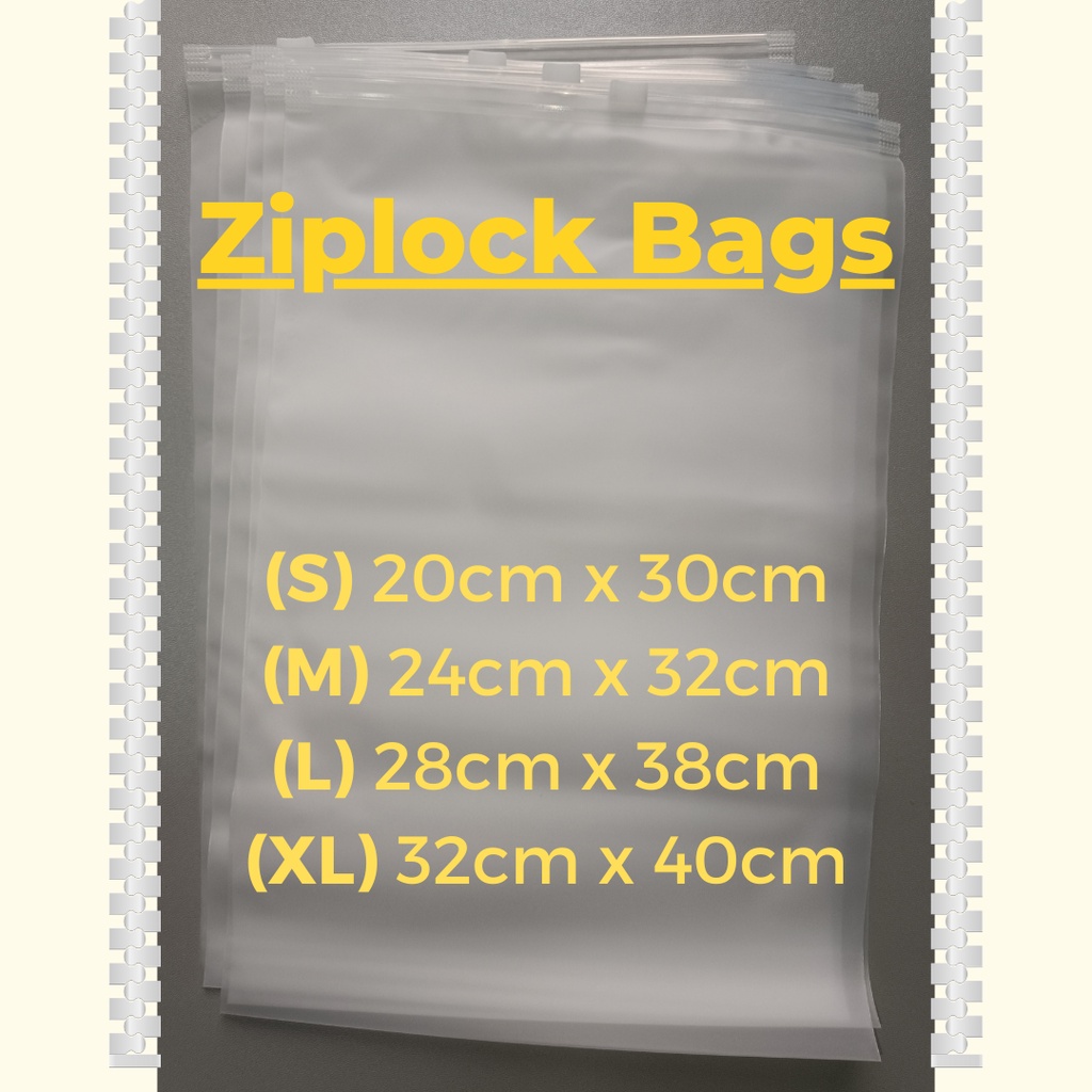 5 pieces Zip Lock Bags, Vacuum, Plastic Storage Ziplock | Small ...
