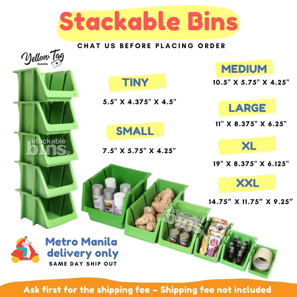 Green Stack Bins Storage Organizer Space Savers Storage Solutions Metro ...