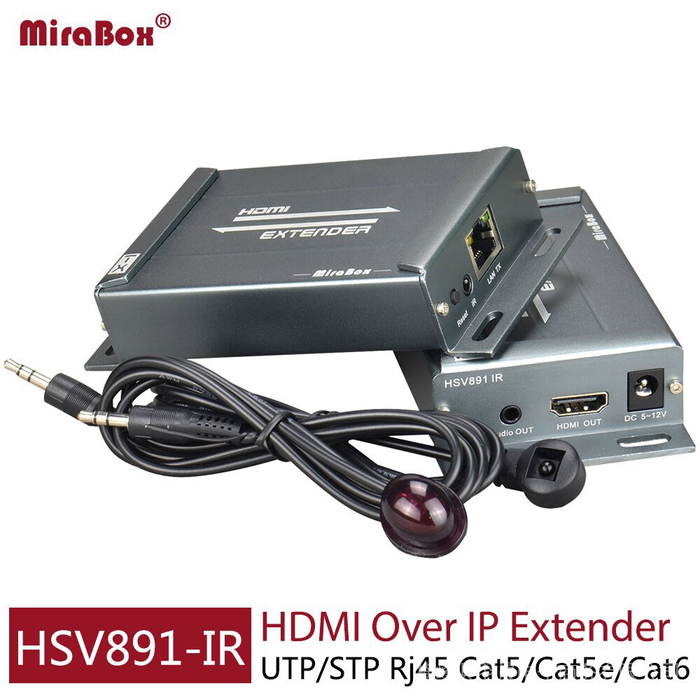 Mirabox HDMI-compatible Extender ir over TCP/IP with Audio Extractor ...