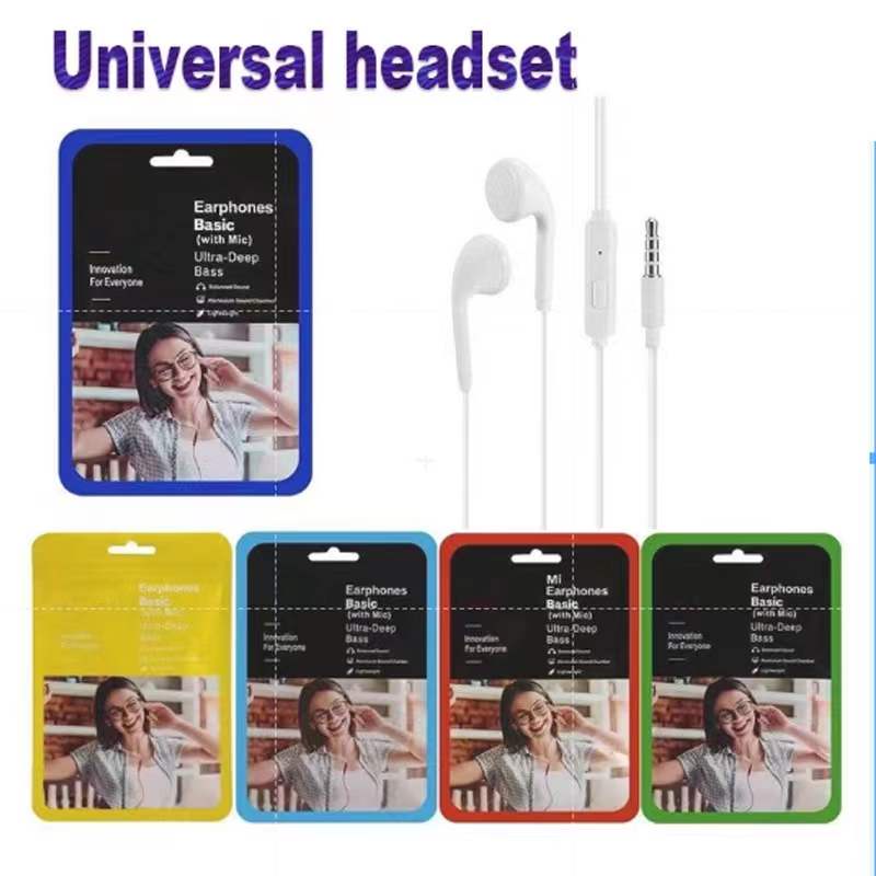 Universal Headset Earphone Basic With Microphone Bass Subwoofer ...