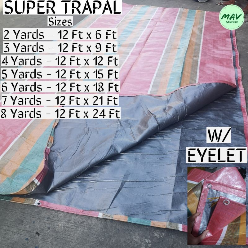 12 feet x 6 feet - 12 feet x 30 feet SUPER TRAPAL Makapal Tarpaulin ...
