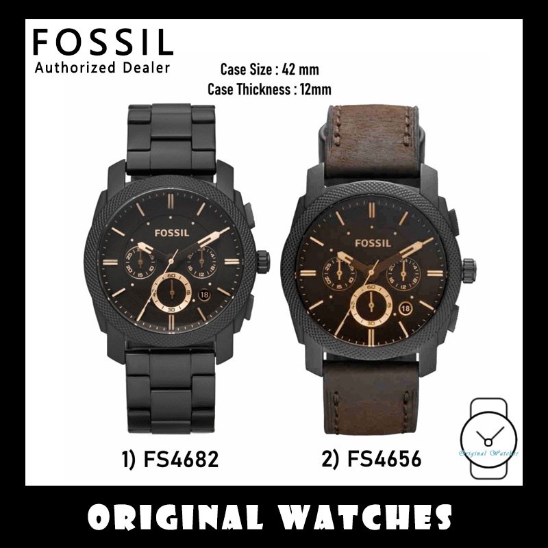 [OFFICIAL WARRANTY] Fossil Men's FS4656 FS4682 Machine Mid-Size ...