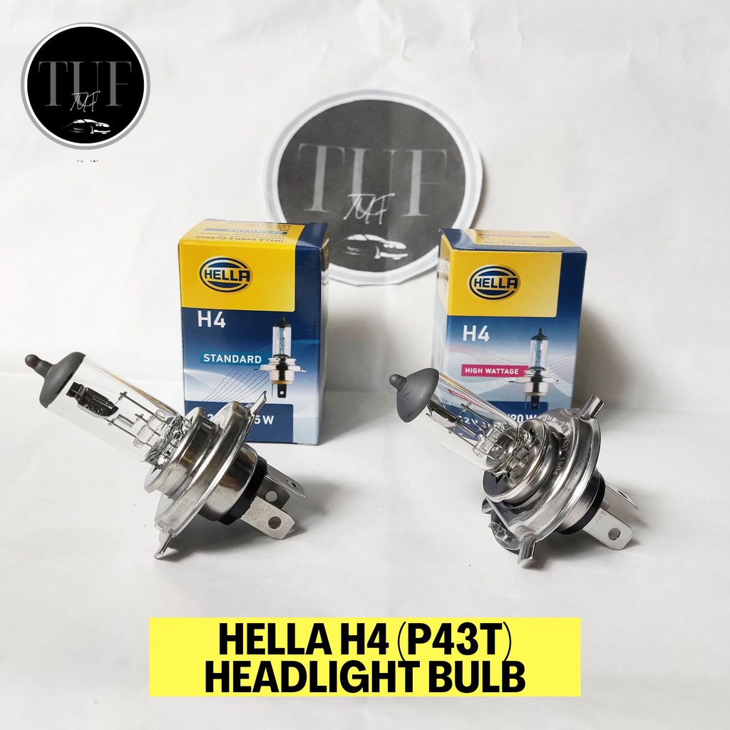 HELLA H4 12V HEAD LIGHT HELLA BULB (60/55w or 100/90w) | Shopee Philippines