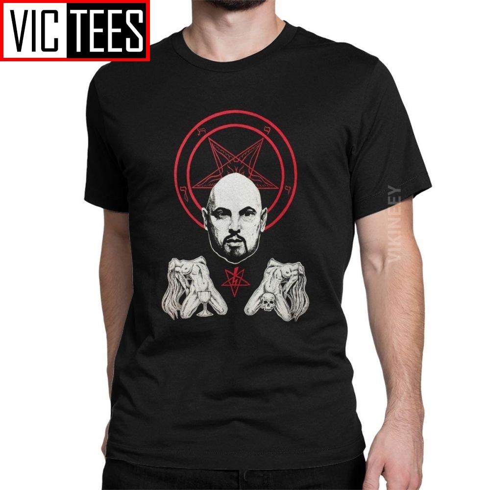 Men Tshirt Anton Szandor Lavey Aleister Crowley Percent Magic Magick ...