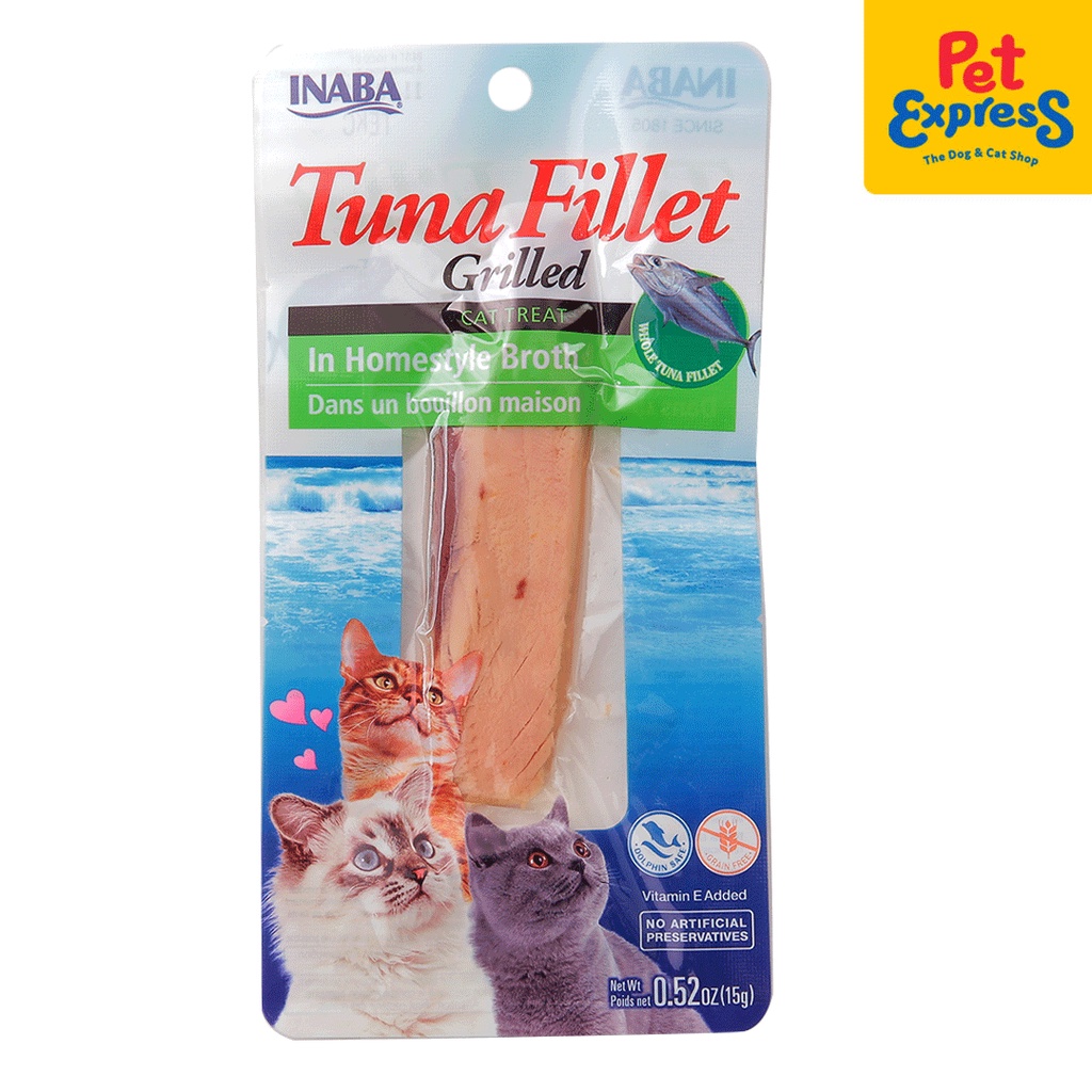 Inaba Grilled Tuna Fillet in Homestyle Broth Cat Treats 15g (USA-503A ...