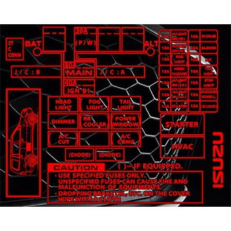Isuzu Crosswind Panther Sportivo fusebox fuse box STICKER label (Heavy ...