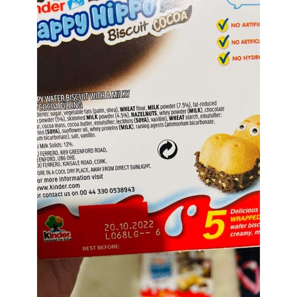 Kinder Happy Hippo Chocolate 103g | Shopee Philippines