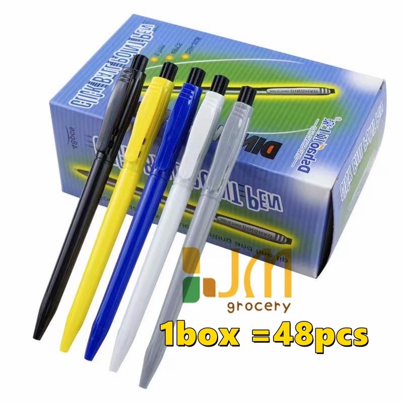JM# click ball point pen Click Ballpen 48pcs | Shopee Philippines