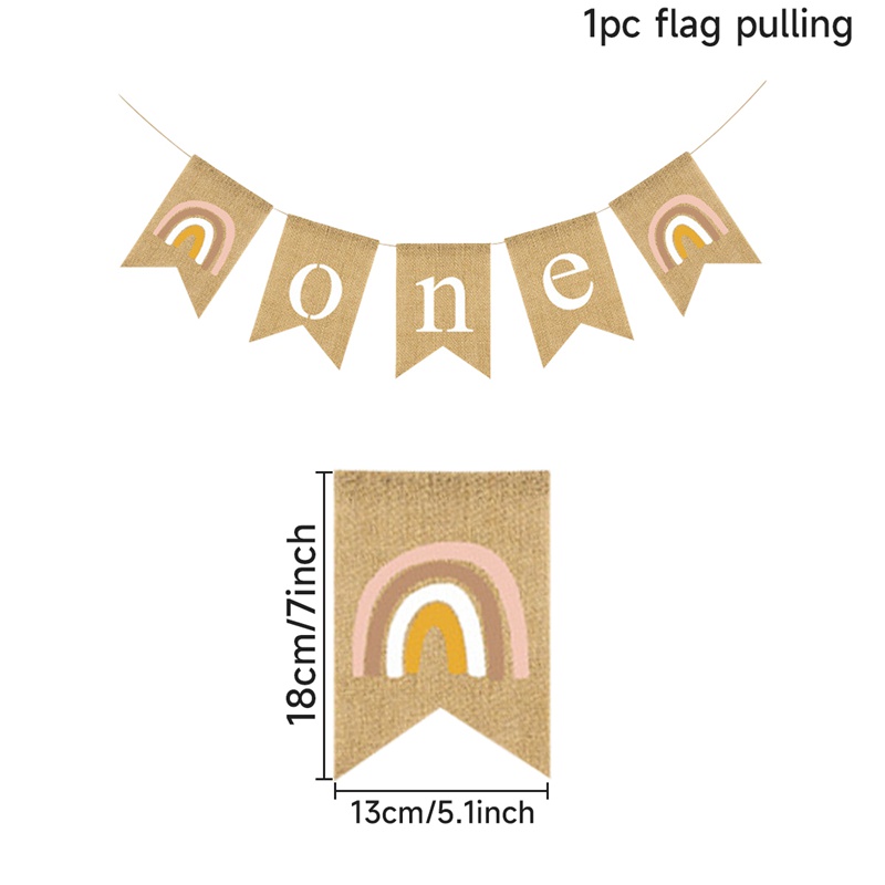 Bohemian Rainbow One Style Kids birthday banner Backdrop Birthday Party ...