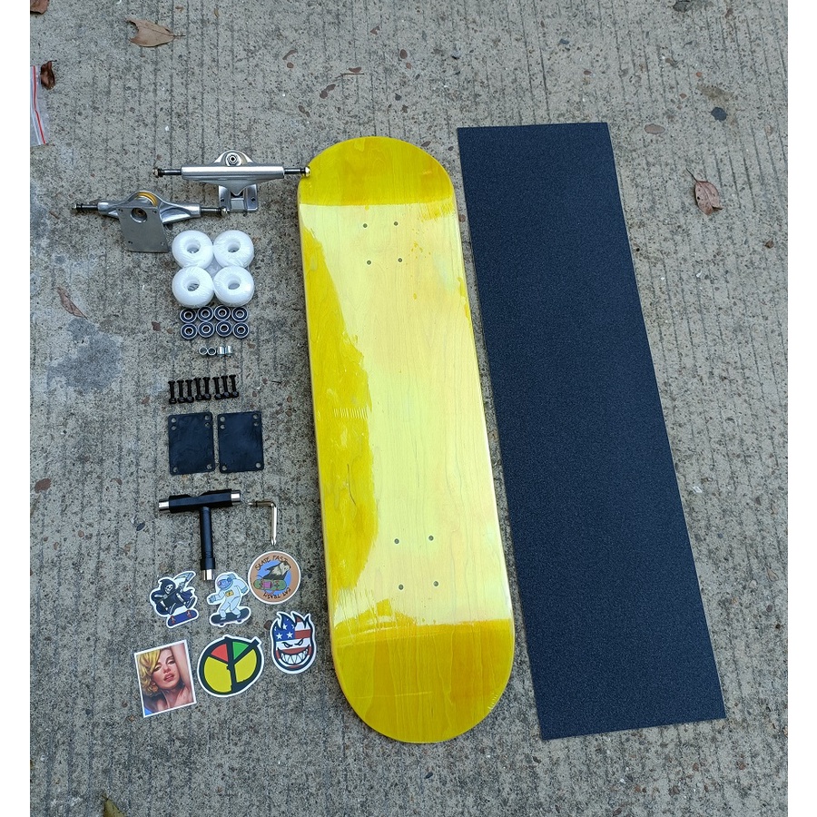 skateboard full set pack canandian maples deck 7 plys 4 layer dyed ...