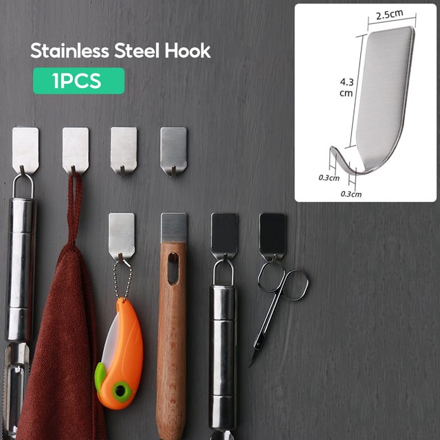 【TOP“1”】Wall Hooks, Multipurpose Wall Mounted Hook Household Storage ...