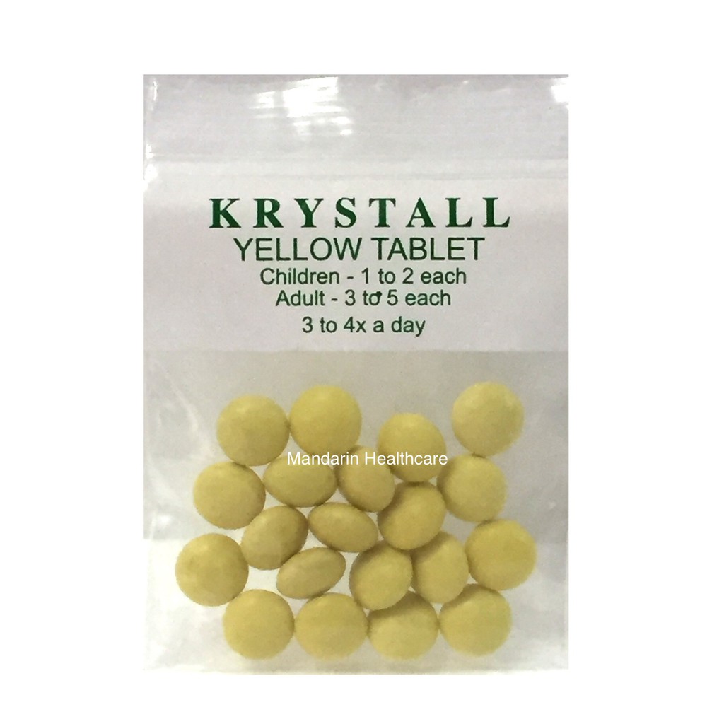 Krystall Herbal Yellow Tablet (Mandarin Healthcare) | Shopee Philippines