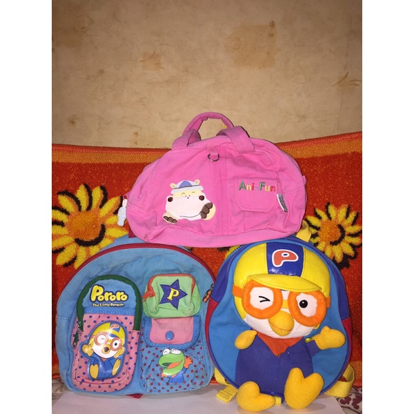 Original PORORO Kiddie Backpack Bundle Sale (Repriced) | Shopee Philippines