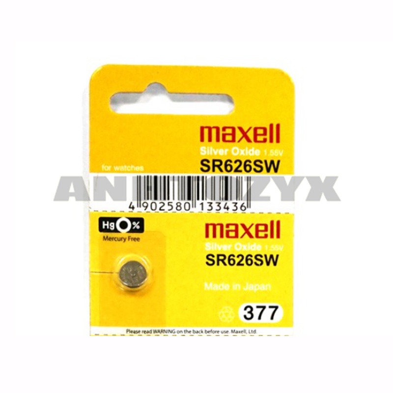 SR626SW Maxell Silver Oxide Battery 1.55V for Watch "sold per piece ...