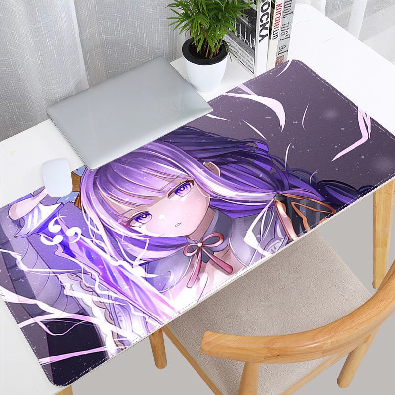 Genshin Impact Raiden Shogun XL Lockedge Office Computer Desk Mat Table ...