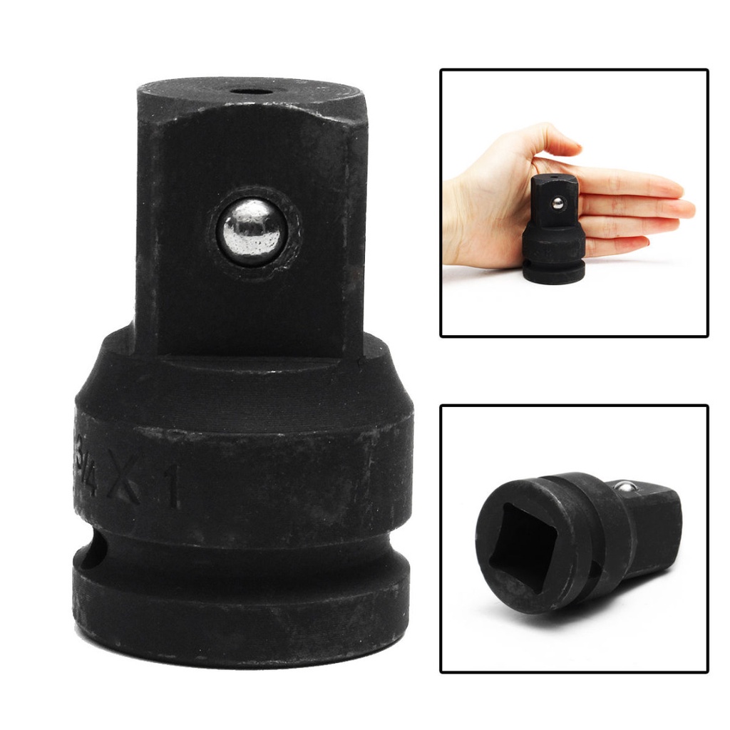 Black 3/4" to 1 inch Drive Air Impact Socket Reducer Adapter Heavy Duty ...