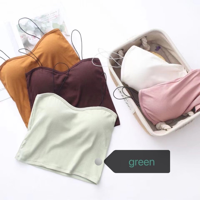 Nakusu Women's Beautiful Back Tube Top Chest Pad U-shaped Vest Sling ...