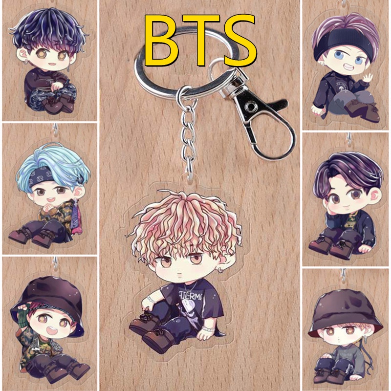 BTS Bangtan Boys Butter Acrylic Keychain K-POP Keyring Jungkook Jimin Suga V JHope Jin RM Idol ...