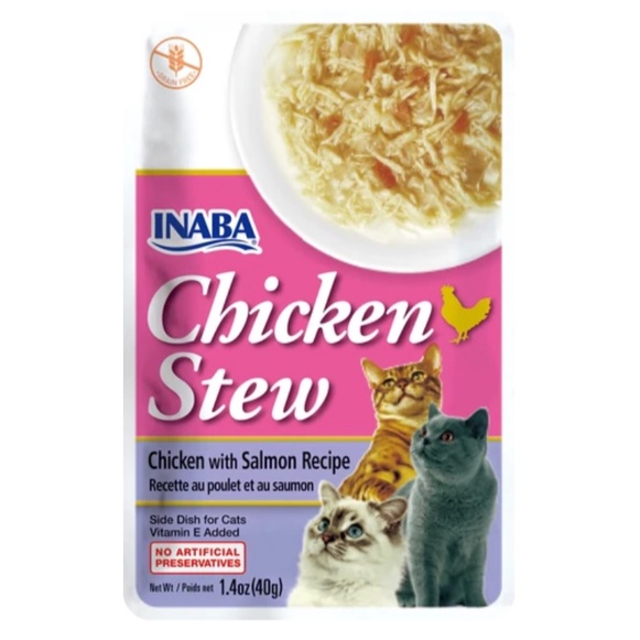 Inaba Chicken Stew Chicken with Salmon Side Dish for Cats Wet Cat Food ...