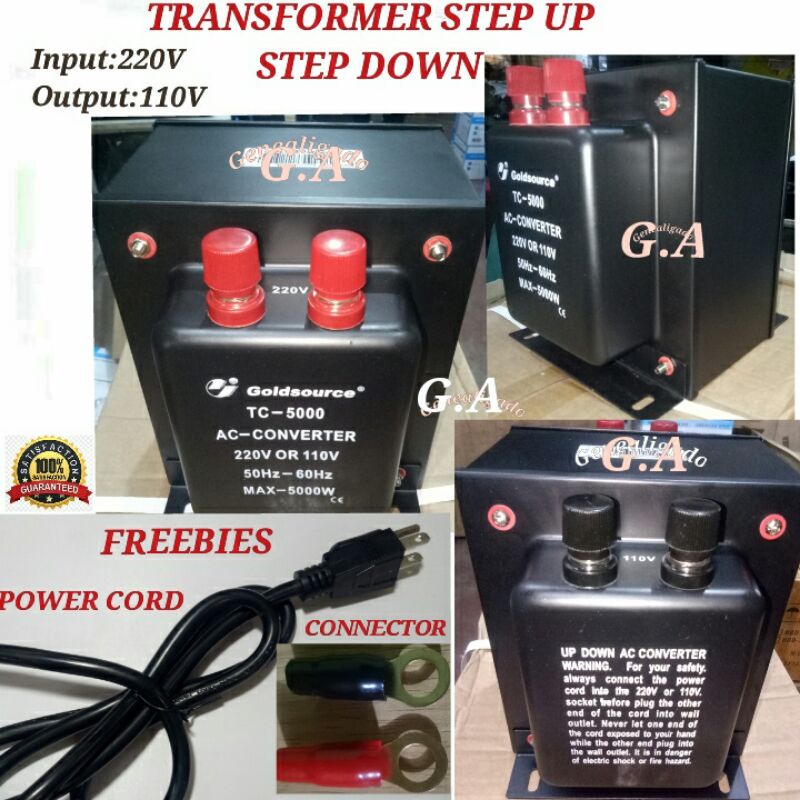TRANSFORMER STEP UP STEP DOWN INPUT:220V-110V | Shopee Philippines