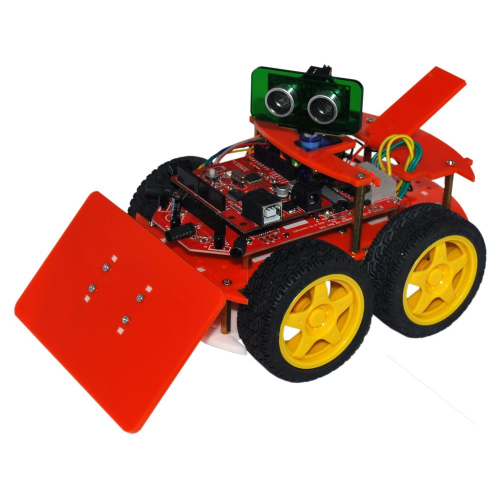 e-Gizmo 4WD Programmable Mobile Robot e-Bot Series (UNO compatible ATMEGA328P Controller ...