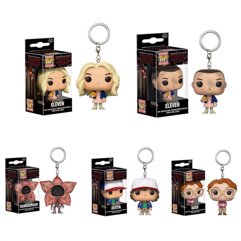 Stranger Things Funko Pop Keychain - Eleven Demogorgon Dustin Barbs ...