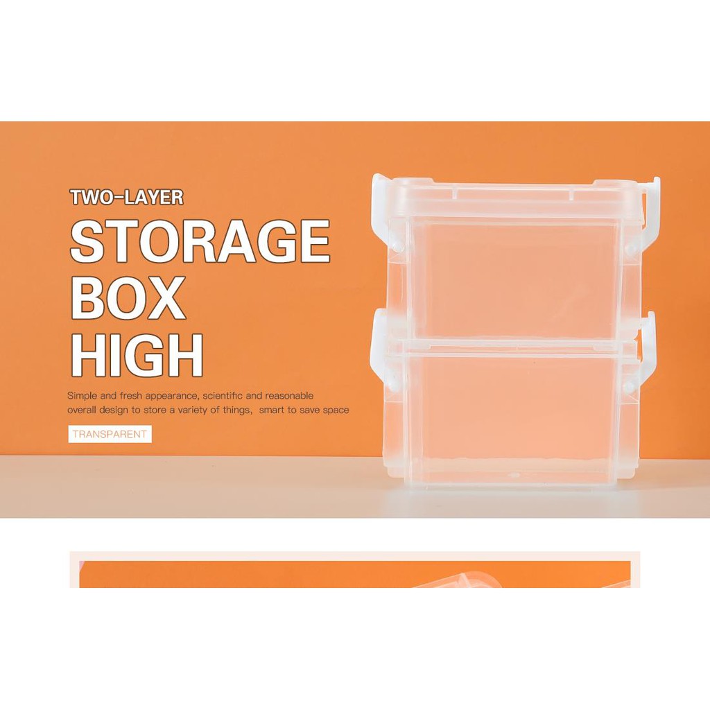 Miniso Plastic Organizer Two/Three Layer Storage Box High Short Small ...