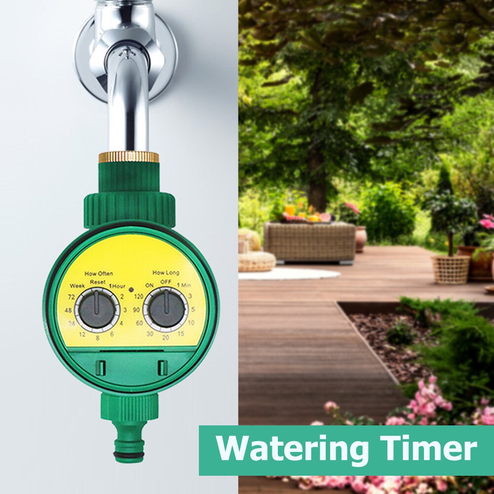 Two Dial Automatic Watering Timer Electronic Garden Faucet Home Garden ...