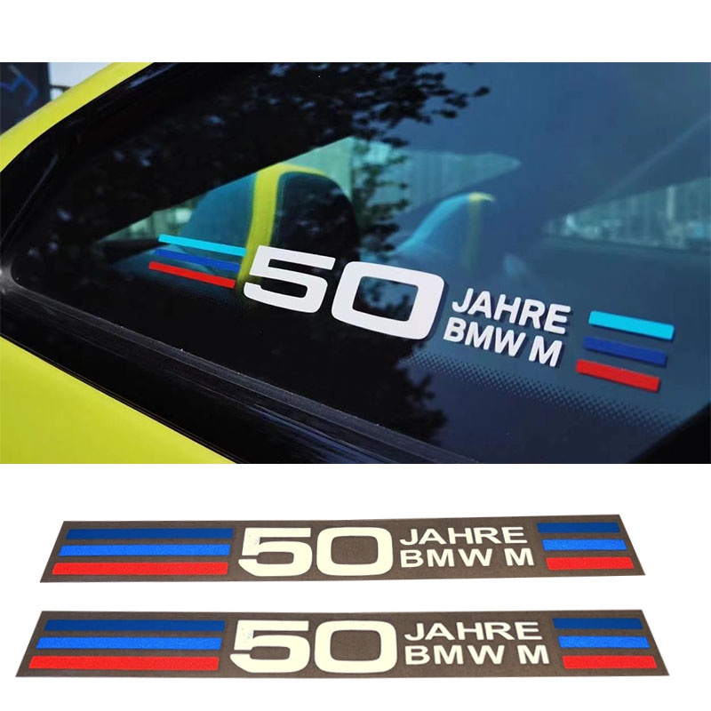BMW 50th Anniversary Window Decoration Sticker Door Side Skirt Sticker ...