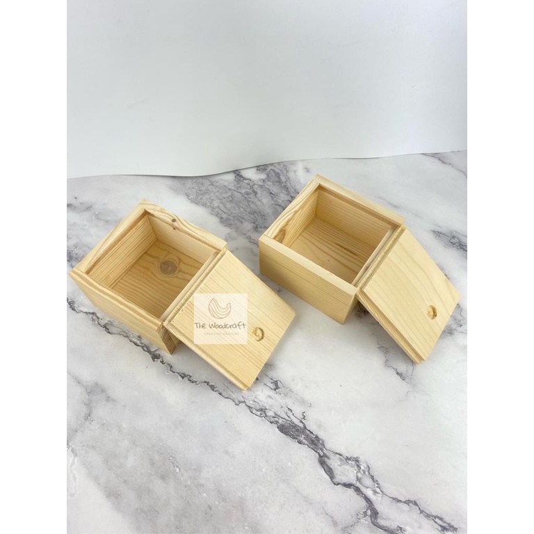 Small Wooden box with sliding lid/cover | Shopee Philippines