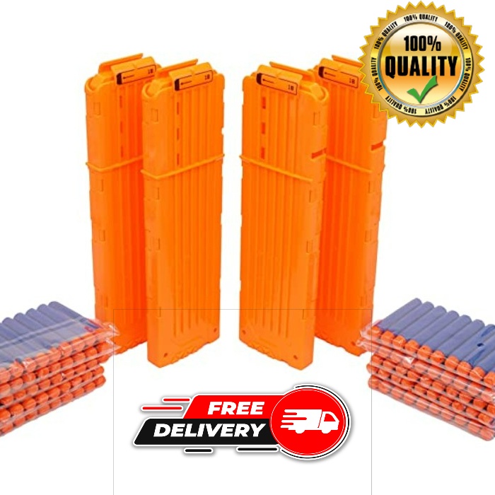 【Ready Stock】 Nerf Magazine Orange 6 12 18 Darts Refill Accessories ...