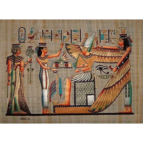 Papyrus Art Egyptian Hand Painted and Signed Genuine Papyrus Painting ...