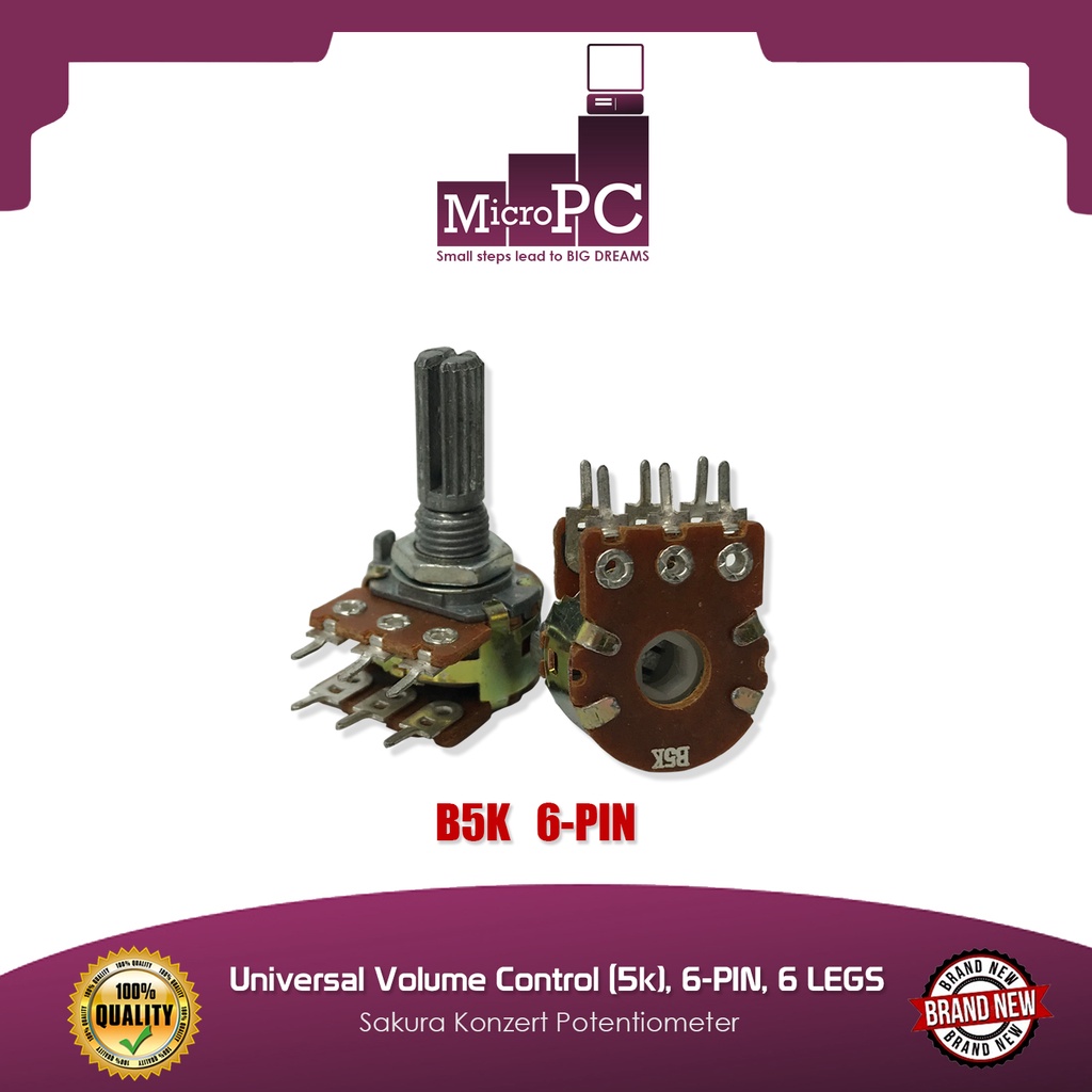 Universal Volume Control (5k), 6-PIN, 6 LEGS, Sakura Konzert ...